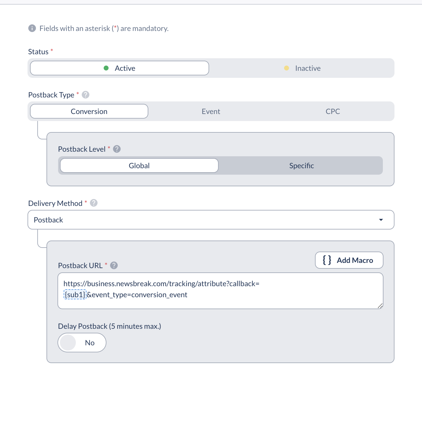 How to set up an Everflow Postback on NewsBreak – NewsBreak Help Center
